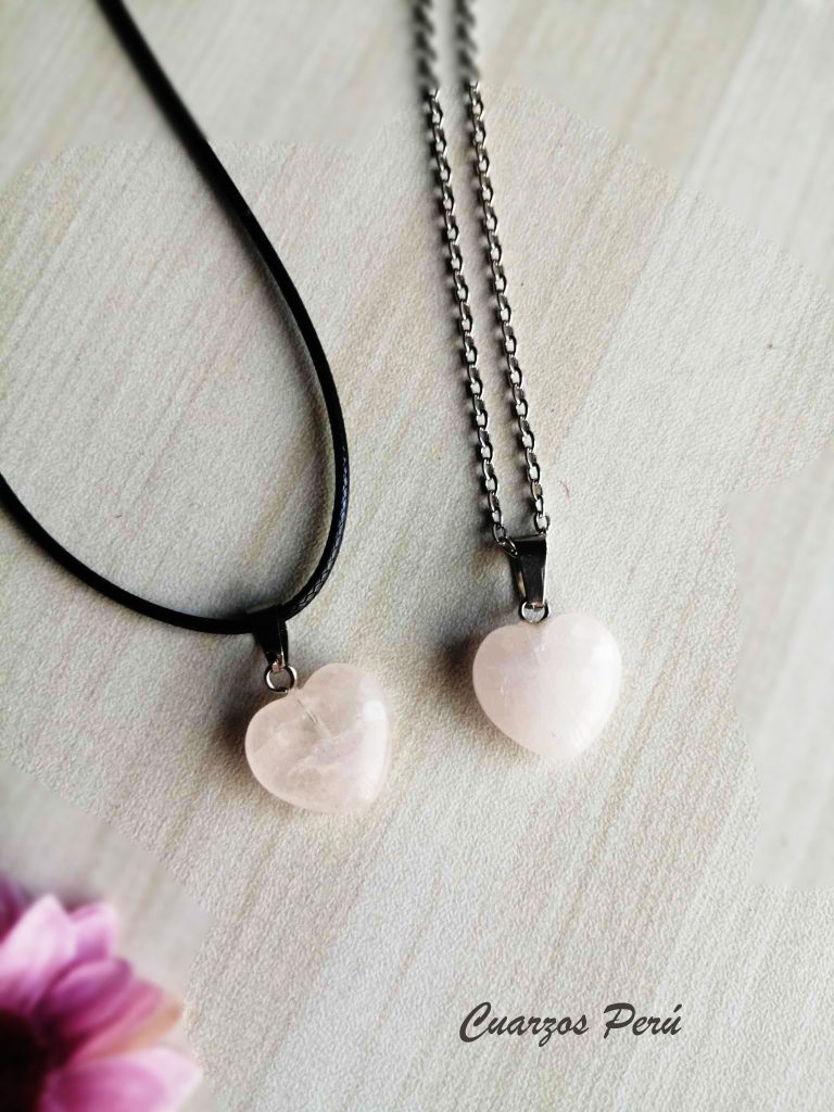 Collar de Corazón Rosa - Cuarzos Perú